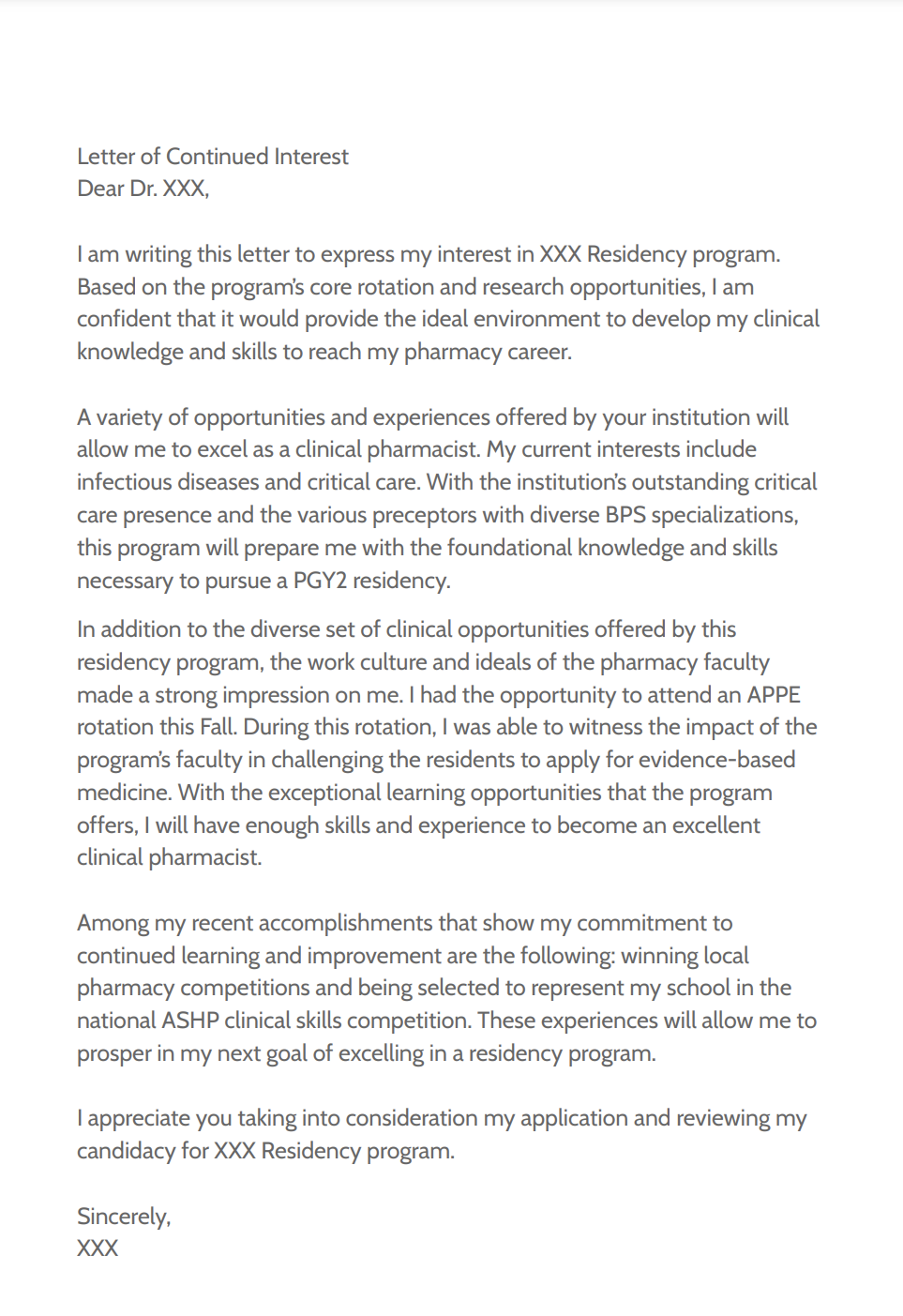 Letter of Continued Interest Editing Service. Help with Proofreading 24/7