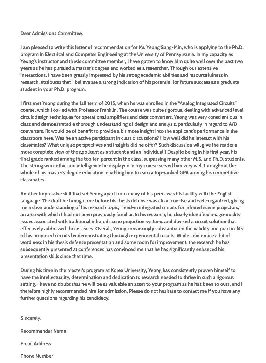 Recommendation Letter Editing Service. Help with Proofreading 24/7 ...